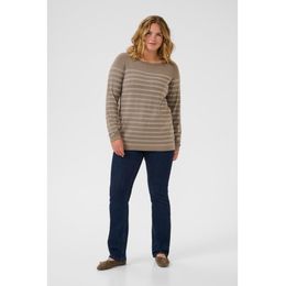 Kaffe curve Strickpullover KClinia Regular fit in Morel Melange W. Silver Lurex | Gr.: S