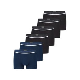 Schiesser Retro Short / Pant 95/5 Organic Cotton in Schwarz / Blau | Gr.: XL