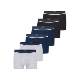 Schiesser Retro Short / Pant 95/5 Organic Cotton in Schwarz / Blau / Grau | Gr.: L