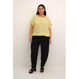 Kaffe curve Kurzarm-Bluse KCami Loose fit in Mellow Yellow | Gr.: 50