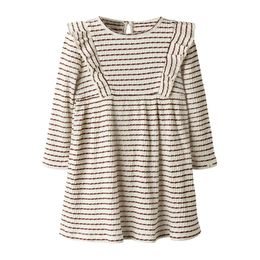 Lil'Atelier Kleid M&auml;dchen Gr&ouml;&szlig;e 92 creme / braun