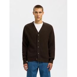 Selected Knit Cardigan male Brown size S