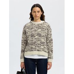 Selected Pullover Damen Gr&ouml;&szlig;e M braun / hellgrau