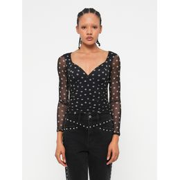 Abercrombie & Fitch Abercrombie & Fitch Shirt 'ZOE' Damen Gr&ouml;&szlig;e XS schwarz / wei&szlig;