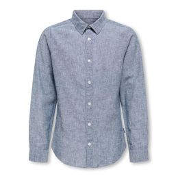 Only & Sons Junior Button Up Shirt 'OSJCAIDEN' boy Blue size 140