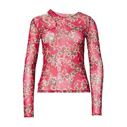 Hugo Shirt 'Damecia' Damen Gr&ouml;&szlig;e M sand / braun / pitaya / wei&szlig;