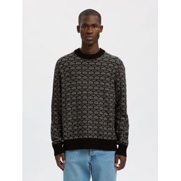 Selected Pullover Herren Gr&ouml;&szlig;e S schwarz / wei&szlig;