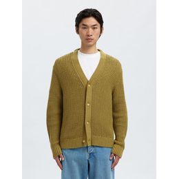 Selected Knit Cardigan male Green size XXL