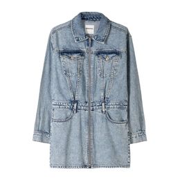 Bershka Kleid Damen Gr&ouml;&szlig;e 40 taubenblau Winterkleid