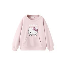 Mango Kids Sweatshirt 'HKKITTY' M&auml;dchen Gr&ouml;&szlig;e 104 lila / rosa / schwarz / wei&szlig;