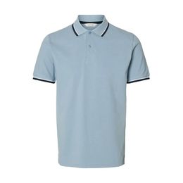 Selected T-Shirt 'SLHATLAS' Herren Gr&ouml;&szlig;e XL navy / rauchblau / wei&szlig;