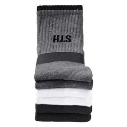 H.I.S. H.I.S Socken Herren Gr&ouml;&szlig;e 35/38 grau / schwarz / wei&szlig;