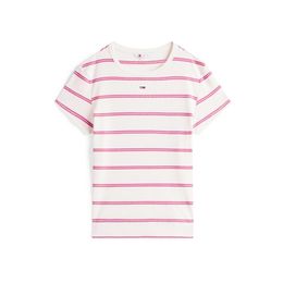 Tommy Jeans T-Shirt 'ESSENTIAL' Damen Größe L navy / hellblau / pink / weiß