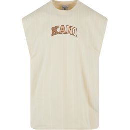 Tanktop Karl Kani "Karl Kani Herren", Herren, Gr. S, sanftes weiß, sand, 100% Baumwolle, loose fit, Tops Tanktop