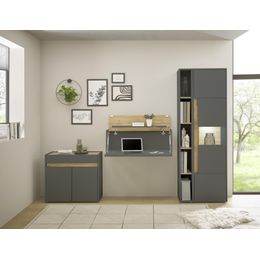 B&uuml;rom&ouml;bel-Set Inosign "CiTY/GiRON", grau (anthrazit), B:270cm H:200cm T:40cm, Arbeitsm&ouml;bel-Sets, B&uuml;rom&ouml;bel-Set