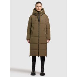 Steppmantel Khujo "NALU", Damen, Gr. L, scrub gr&uuml;n, 100% Polyester, unifarben, eingesetzt elastischer Bund mit Windstopper, M&auml;ntel Steppmantel