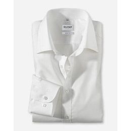 Businesshemd OLYMP "Level Five body fit", Herren, Gr. 36, N-Gr, beige (hellbeige), Web, Obermaterial: 97% Baumwolle, 3% Elastolefin, schmal, verstellbar runde 1-Knopf-Manschette mit Knöpfen, Hemden, formbeständig durch Elasthan