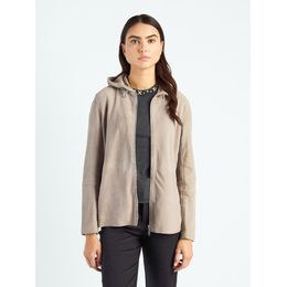 Lederjacke Maze "4202192", Damen, Gr. S, beige (greige), Obermaterial: 100% Lammleder; Innenfutter: 100% Baumwolle, Jacken