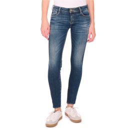 Bequeme Jeans Le Temps Des Cerises "PULPC", Damen, Gr. 27, EURO-Gr&ouml;&szlig;en, blau, 94% Baumwolle, 5% Polyester, 1% Elasthan, Jeans, mit eng anliegendem Schnitt