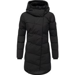 Wintermantel Ragwear "Pavla Soft YOUMODO", Damen, Gr. S (36), schwarz, Obermaterial: 100% Polyester; Innenfutter: 100% Polyester; Wattierung: 100% Polyester, gerade ca. Mitte Oberschenkel, &Auml;rmel ohne &Auml;rmelschlitz Rippb&uuml;ndchen, M&auml;ntel Wintermantel, Wasserdichter Steppmantel mit Fleecekragen