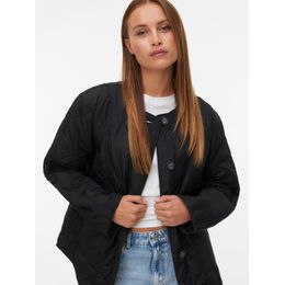 V&eacute;ro Moda Steppjacke VERO MODA "VMMILLIE JACKET NOOS", Damen, Gr. XL, schwarz, Steppware, Obermaterial: 100% Polyester, unifarben, regular fit normal, Rundhals, Jacken Steppjacke, mit durchgehender Knopfleiste