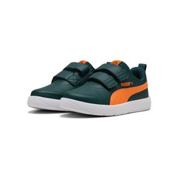 Puma Sneakers "Courtflex V3" in Grün/ Orange - 39% | Größe 33 | Kindersneakers