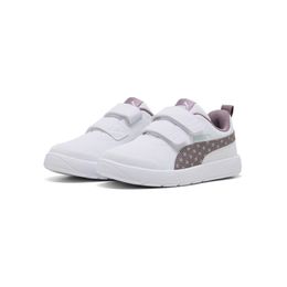 Puma Sneakers "Courtflex V3 Dotty" in Weiß/ Lila/ Mint - 49% | Größe 32,5 | Kindersneakers