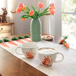 Jumbotasse "Blumenh&auml;schen", 2er Set