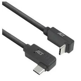 ACT USB-C Kabel 2M links/rechts abgewinkelt zu oben/unten abgewinkelt USB 3.0 10Gbps 60W Schwarz