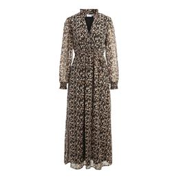 Vila Kleid 'VIFALIA Damen Gr&ouml;&szlig;e 48 beige / hellbraun / schwarz Winterkleid