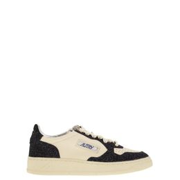 Autry Low-Top Sneaker - Medalist Low - Sneakers With Two-Tone Glitter - Gr. 38 (EU) - in Schwarz - f&uuml;r Damen