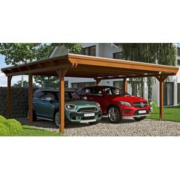 Skan Holz Doppelcarport SKANHOLZ, braun, Carports, "Emsland"