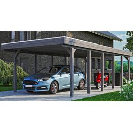 Skan Holz Einzelcarport SKANHOLZ, grau, Carports, "Friesland"