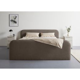 Polsterbett, B:222cm H:96cm L:224cmdunkelbraun, LeGer Home by Lena Gercke, Betten, "Cleomi inklusive Bettkasten, in H2, H3 & H4 erh&auml;ltlich", in