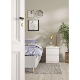 Nachttisch Inosign, B:40,4cm H:49,5cm T:50cmwei&szlig;, wei&szlig;, wei&szlig;, Schlafzimmer, Tische, "Naia"