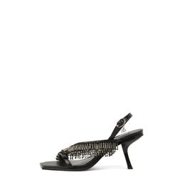 K by KARL LAGERFELD Karl Lagerfeld Strap Sandals 'Karmel Fringe' female Black size 38