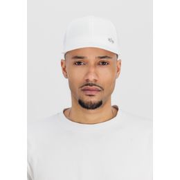 Trucker Cap Alpha Industries "Metal Label Cap", Herren, Gr. onesize, wei&szlig;, metalsilber, Kunstfaser, Caps