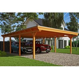 Skan Holz Doppelcarport SKANHOLZ, braun, Carports, "Emsland"