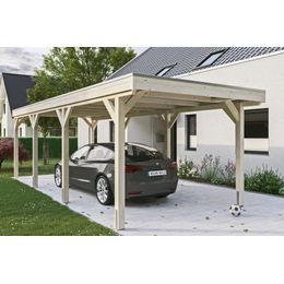 Skan Holz Einzelcarport SKANHOLZ, beige, Carports, "Grunewald", mit EPDM-Dach
