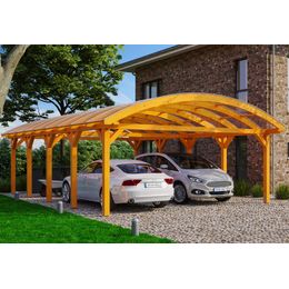 Skan Holz Doppelcarport SKANHOLZ, braun, Carports, "Franken"