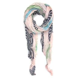 Damen Modeschal "Ornament", rosa, Basic, Collezione Alessandro, gebl&uuml;mt, Baumwolle, Modet&uuml;cher, mit Blumen Bl&uuml;ten Motiv