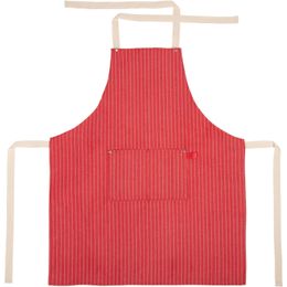 Kochsch&uuml;rze stuco, B:70cm L:85cm, rot, Materialmix, Sch&uuml;rzen, "gestreift", mit Brusttasche
