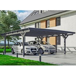 Skan Holz Doppelcarport SKANHOLZ, grau, Carports, "Odenwald"