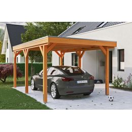 Skan Holz Einzelcarport SKANHOLZ, braun, Carports, "Grunewald", mit EPDM-Dach