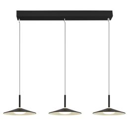 Globo LIGHTING H&auml;ngeleuchte "LAMPONE", H: 180cm, 1 Stk.schwarz matt, Leuchten, H&auml;ngelampe Metall schwarz Acryl opal Esszimmer Esstisch