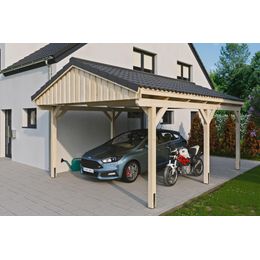 Skan Holz Einzelcarport SKANHOLZ, beige, Carports, "Fichtelberg", mit Dachlattung