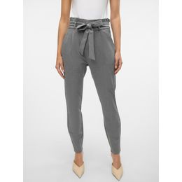 V&eacute;ro Moda VERO MODA Damen Jogger Pants "VMEVA PAPERBAG", grau, Gr. L, meliert, Milano Rib, Obermaterial: 65% Viskose, 30% Elasthan, 5% Nylon, Hosen