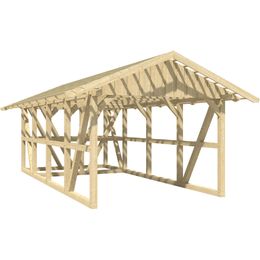 Skan Holz Einzelcarport SKANHOLZ, wei&szlig;, Carports, "Schwarzwald", mit Dachlattung