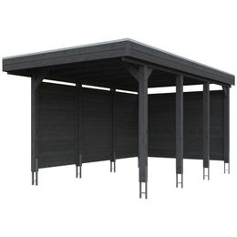 Skan Holz Einzelcarport SKANHOLZ, grau, Carports, "Friesland Set 1"