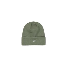 Herren Skim&uuml;tze "Metal Logo Beanie"sage, gr&uuml;n, Alpha Industries, Obermaterial: 100% Polyacryl, M&uuml;tzen